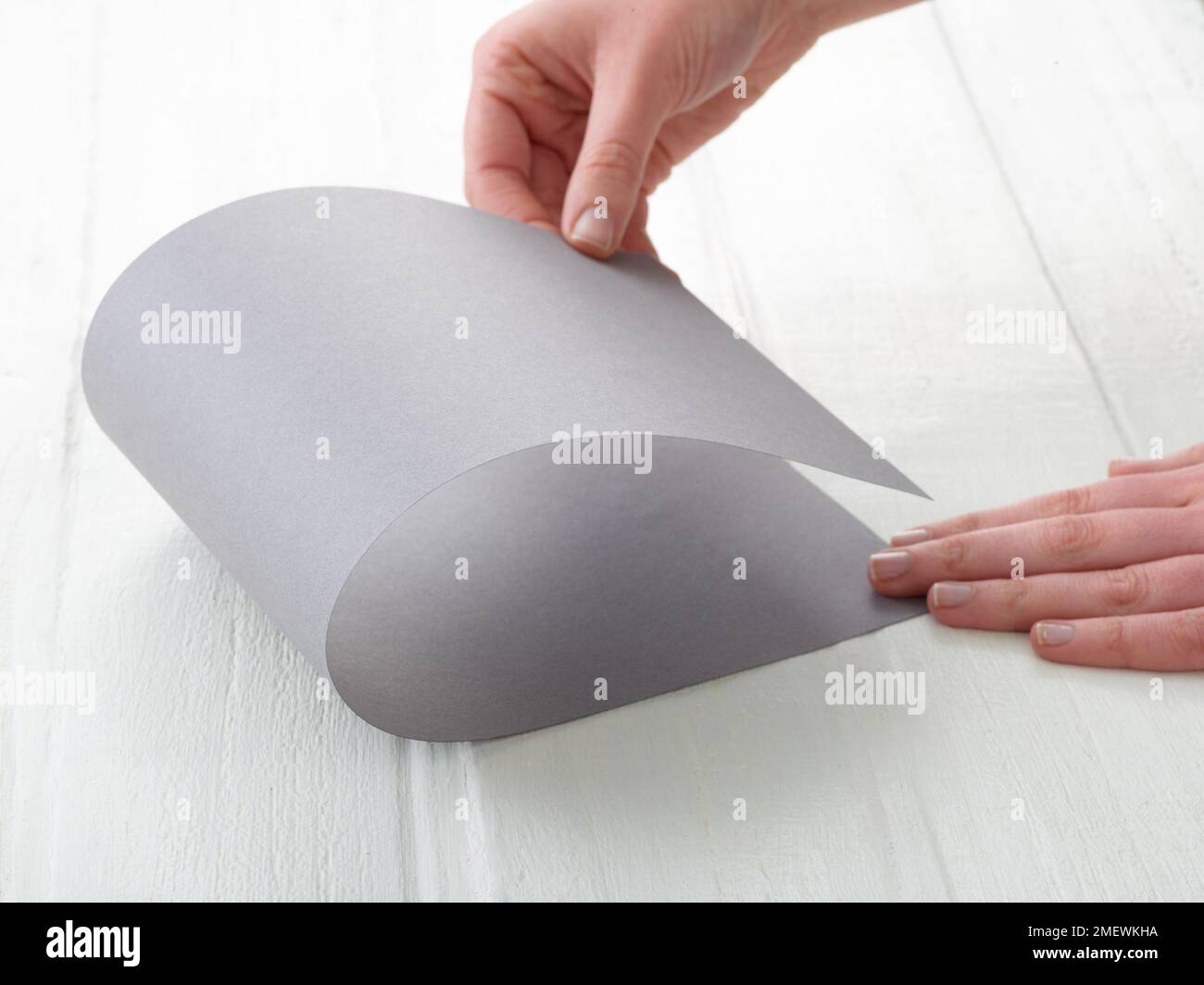 Paper Craft. DIY Concertina City Card Step 2 Stock Photo - Alamy