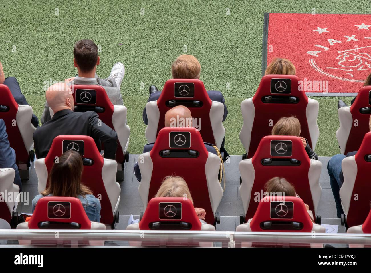 King Willem Alexander Sitting In A Mercedes Benz Chair At The Johan ...