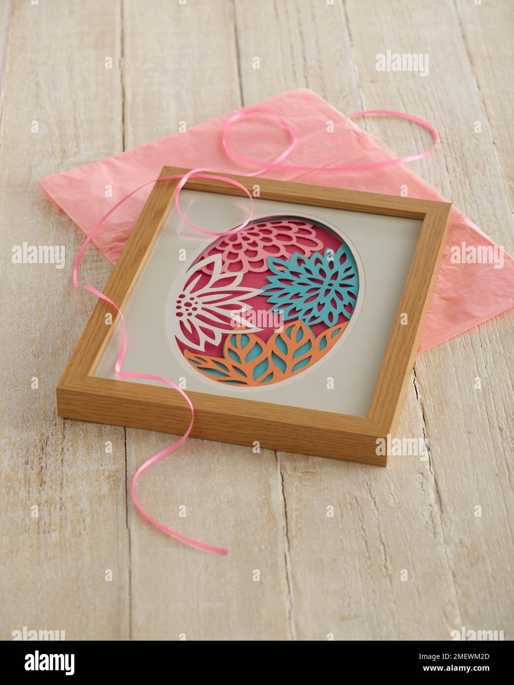 Paper Craft. DIY Layered Paper Cut Frame Stock Photo - Alamy