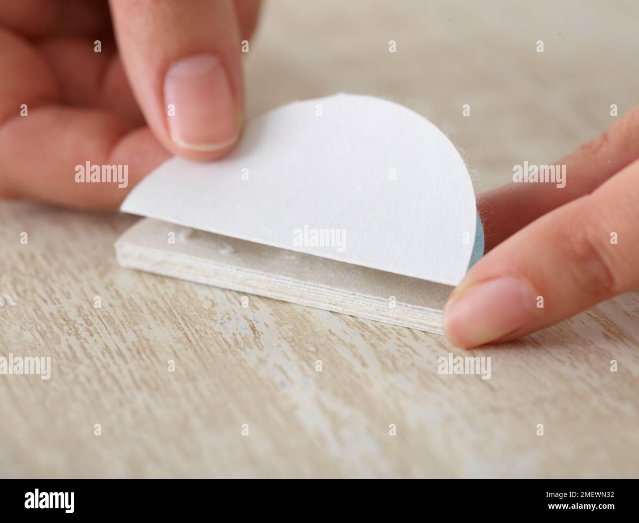 Papercraft bunting steps Stock Photo - Alamy