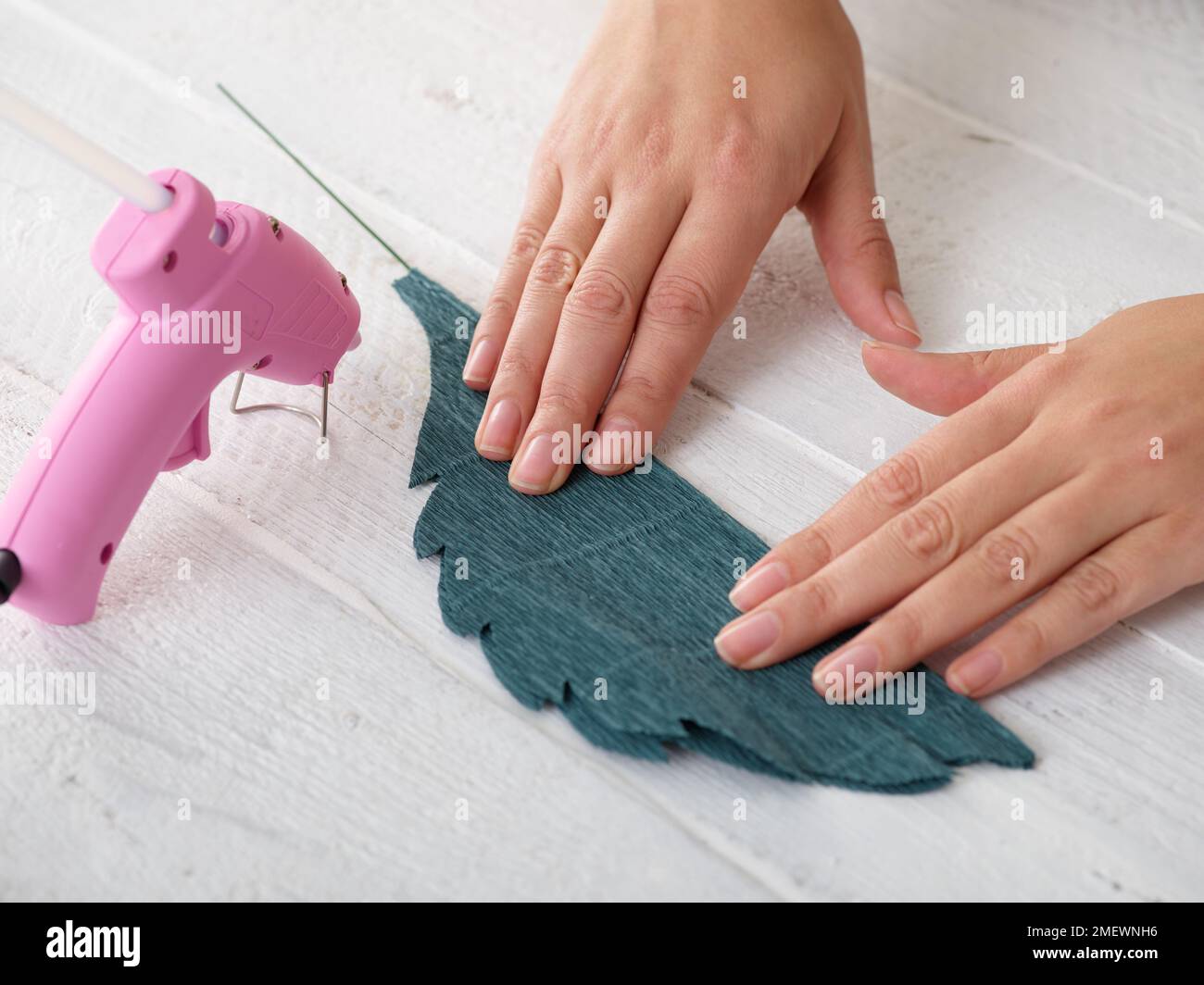 Papercraft Giant roses steps Stock Photo - Alamy