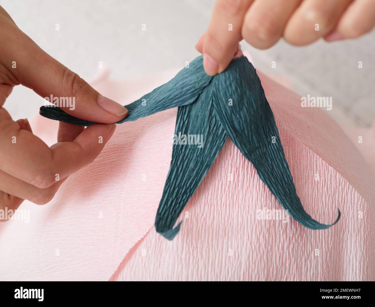 Papercraft Giant roses steps Stock Photo - Alamy