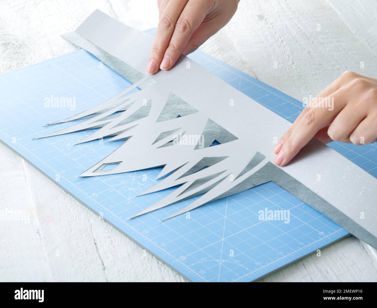 Papercraft Paper crown steps Stock Photo - Alamy