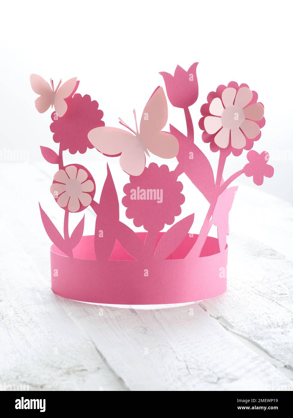 Papercraft Paper crowns Floral Stock Photo - Alamy