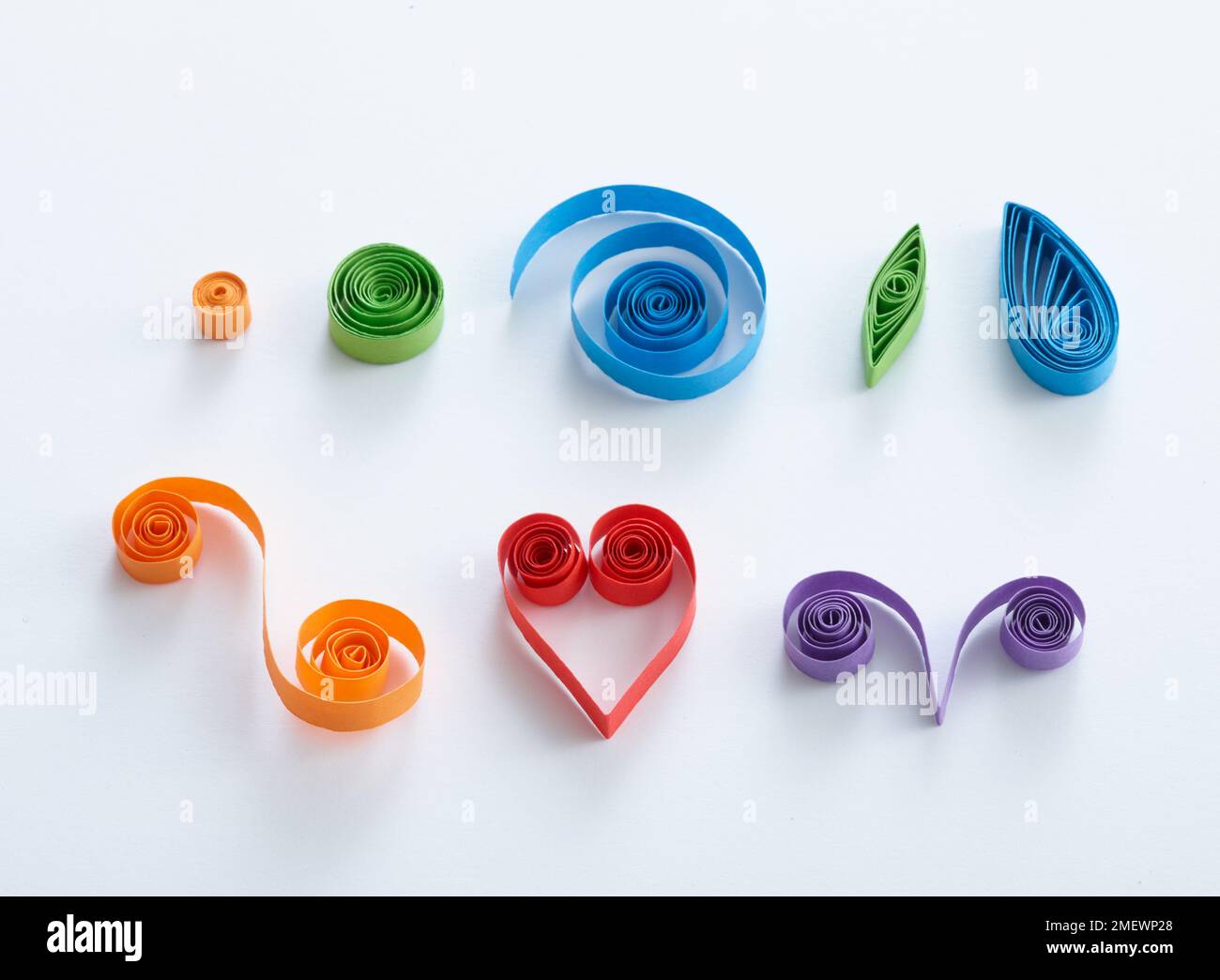 Papercraft Quilled shapes Stock Photo - Alamy