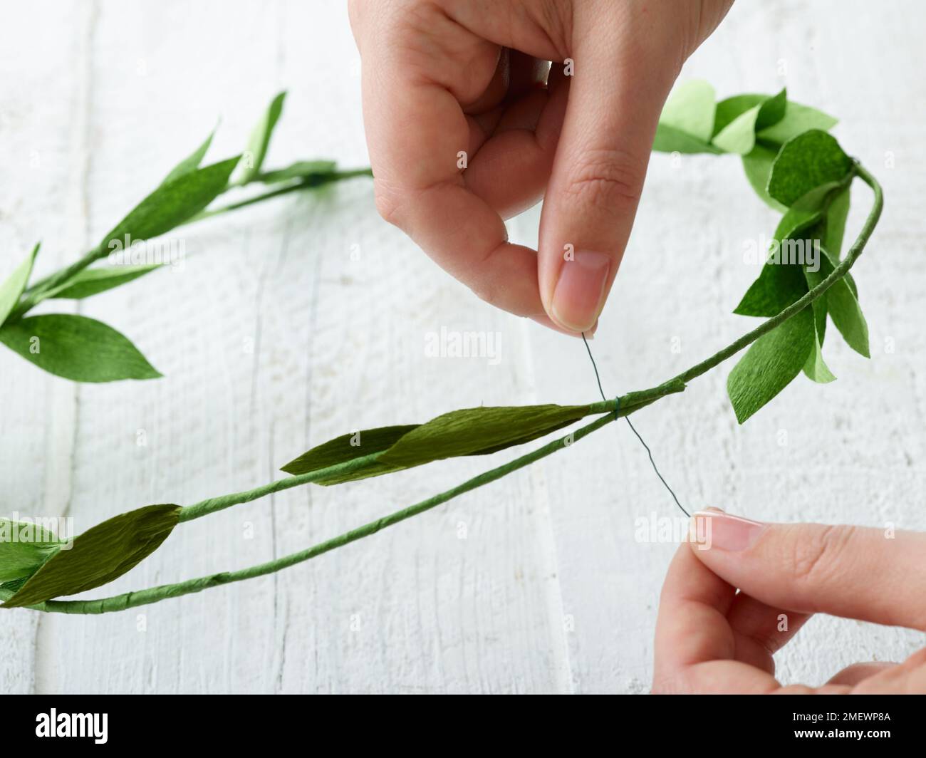 Papercraft Paper festival headdress steps Stock Photo - Alamy