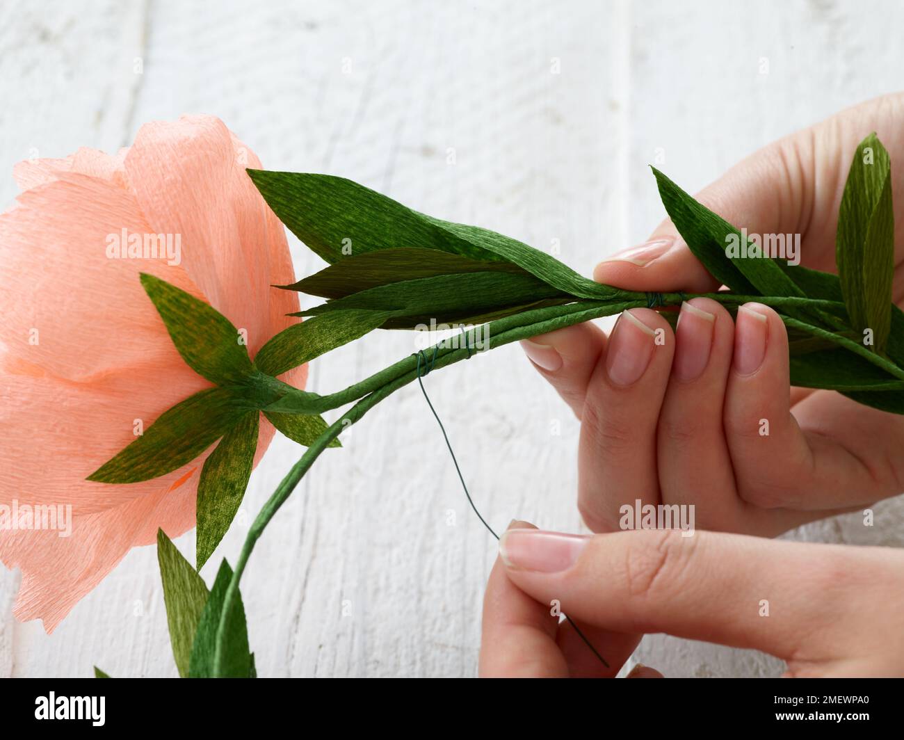 Papercraft Paper festival headdress steps Stock Photo - Alamy