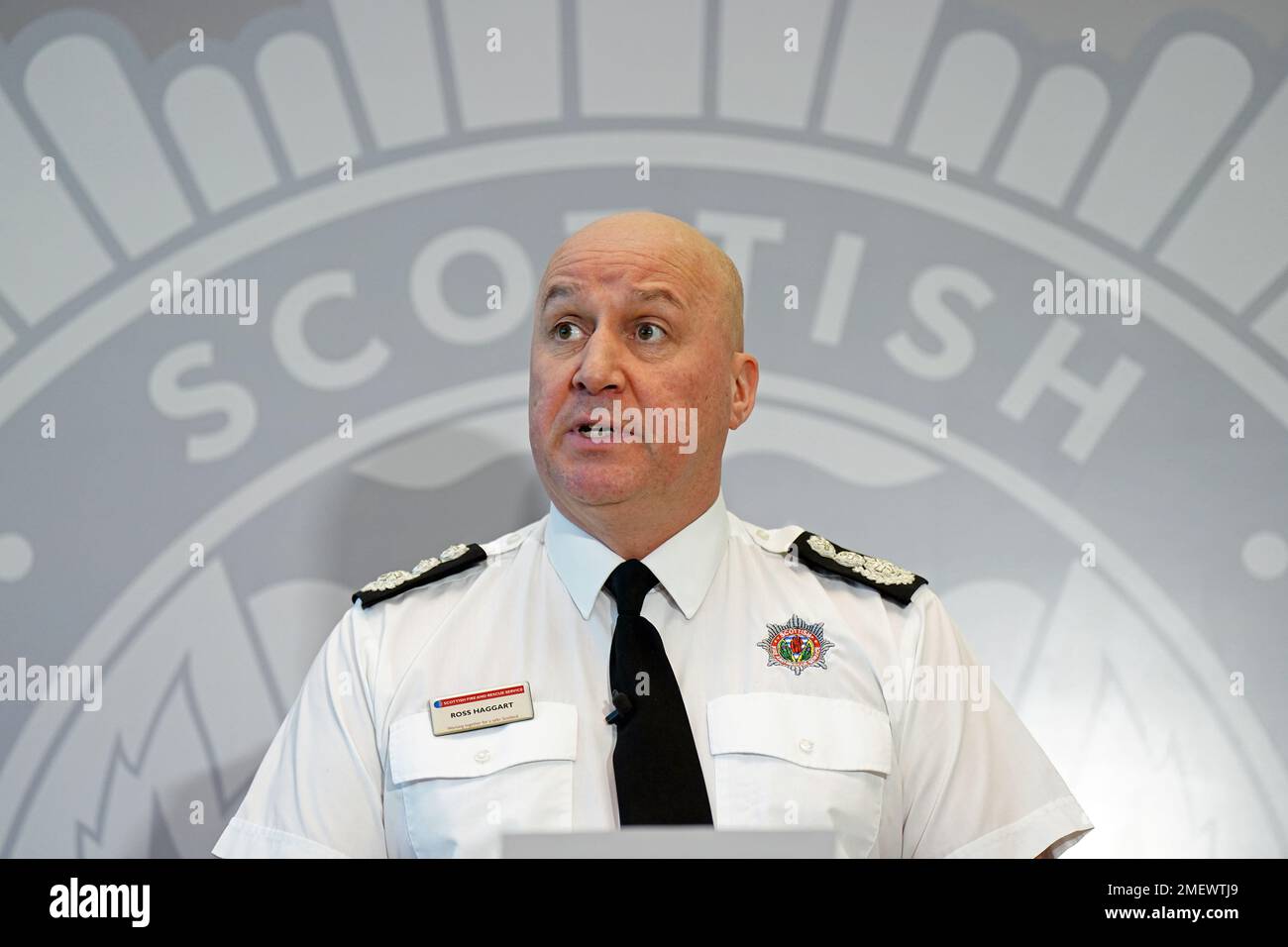 Interim Chief Officer Ross Haggart at the Scottish Fire and Rescue ...