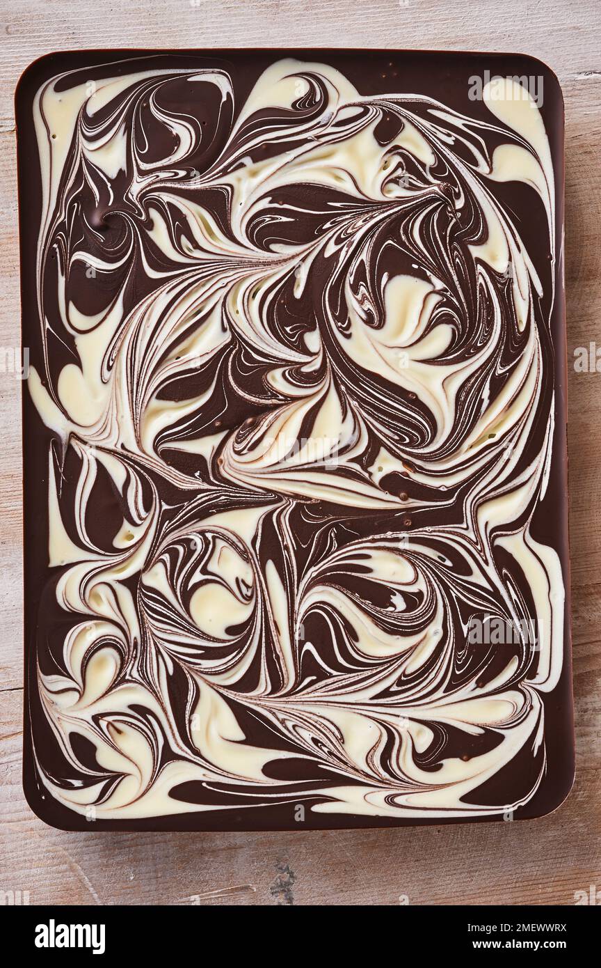 Marbled chocolate slab hi-res stock photography and images - Alamy