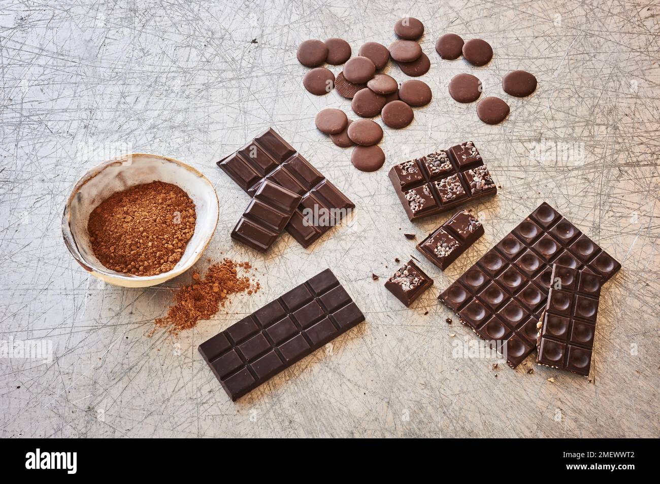 Raw chocolate buttons hi-res stock photography and images - Alamy