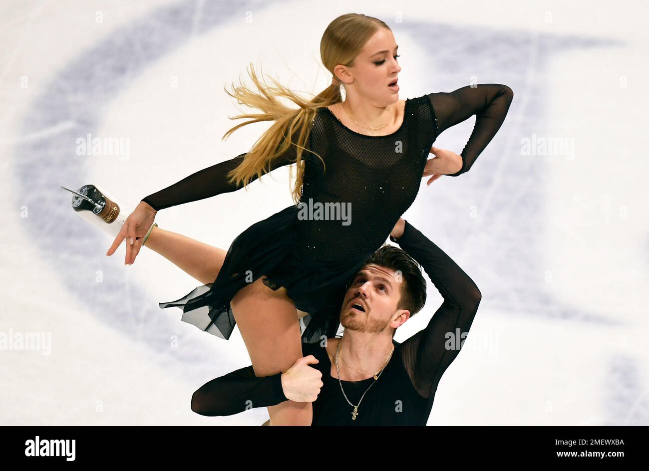 Russian ice dancers Alexandra Stepanova and Ivan Bukin perform during the Ice Dance-Free Dance ...