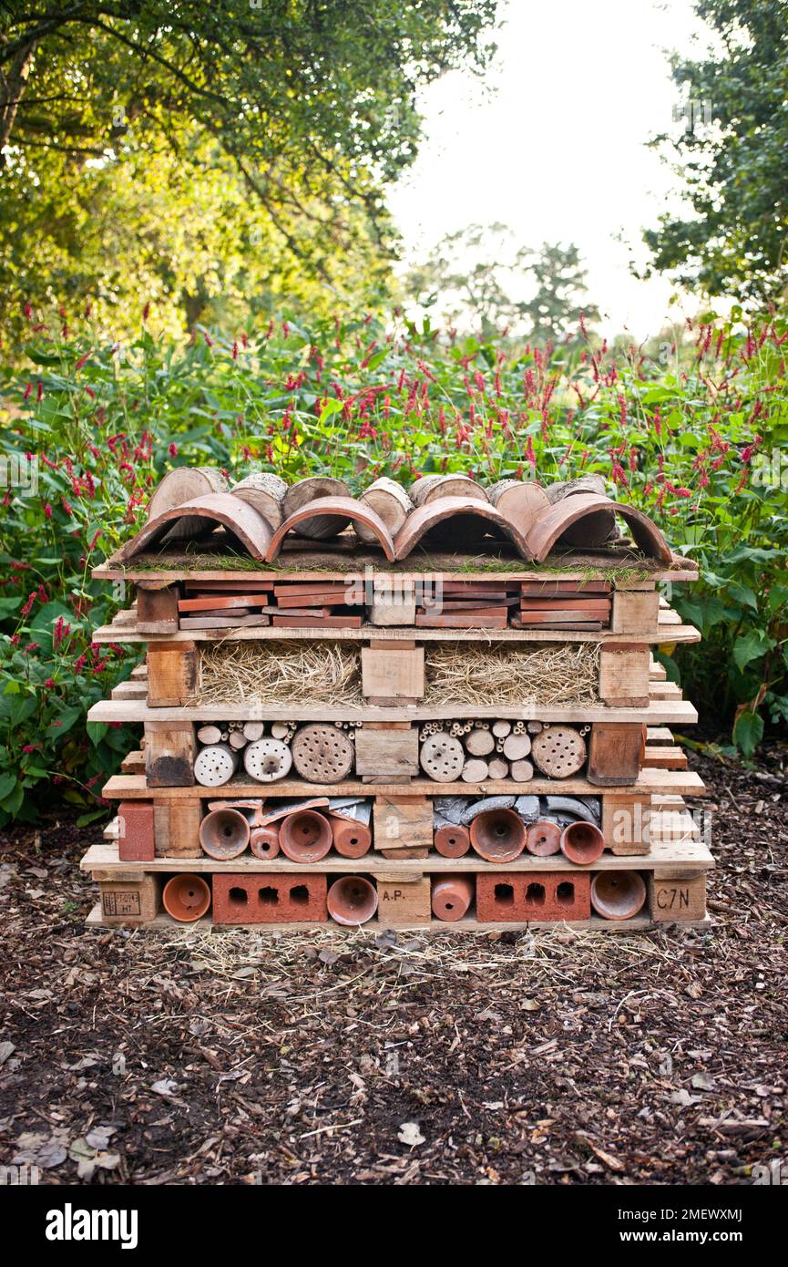 Bee hotel - Pallet Stock Photo - Alamy