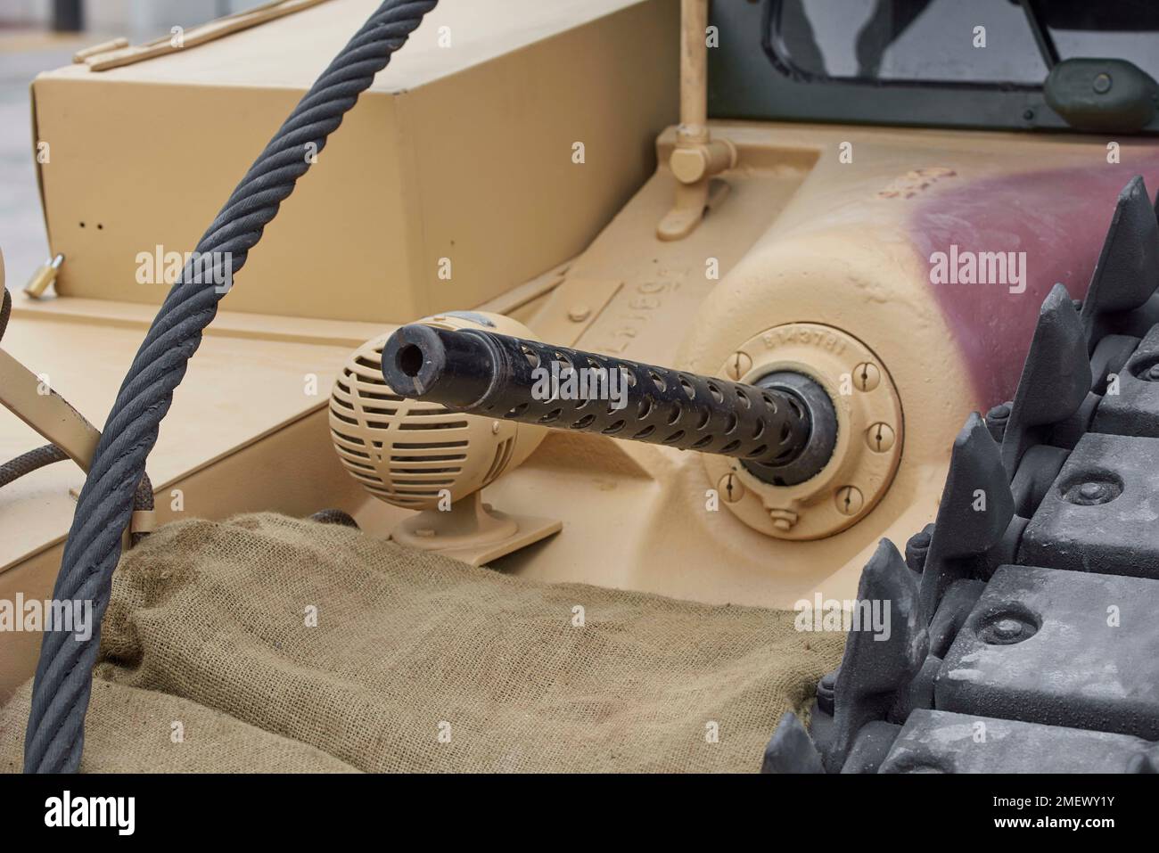 M3A1 Stuart Tank, Browning M1919A4 .30-cal machine gun Stock Photo - Alamy