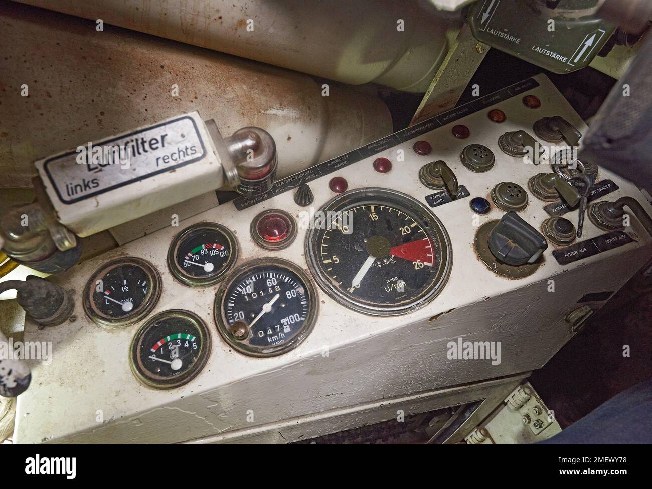 Leopard 1, Driver's instrument panel Stock Photo - Alamy