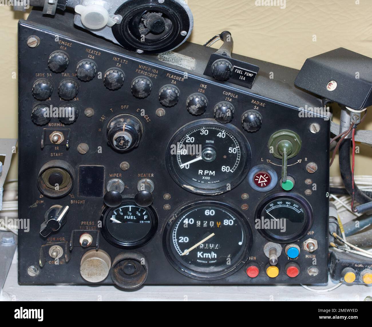 Scorpion Tank CVRT Vol 3, Driver's control panel Stock Photo - Alamy