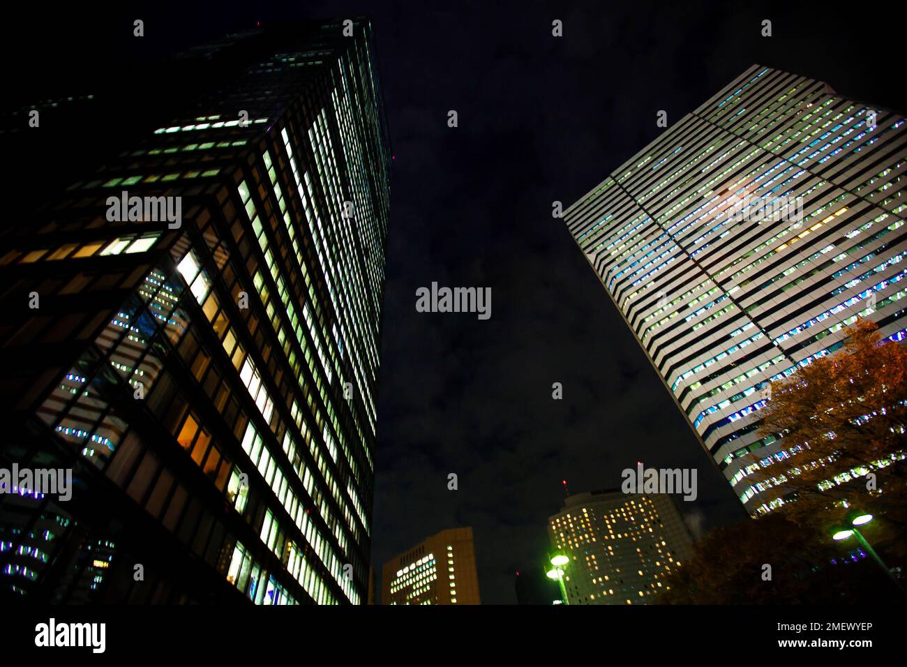 Tokyo buildings in the night Stock Photo - Alamy