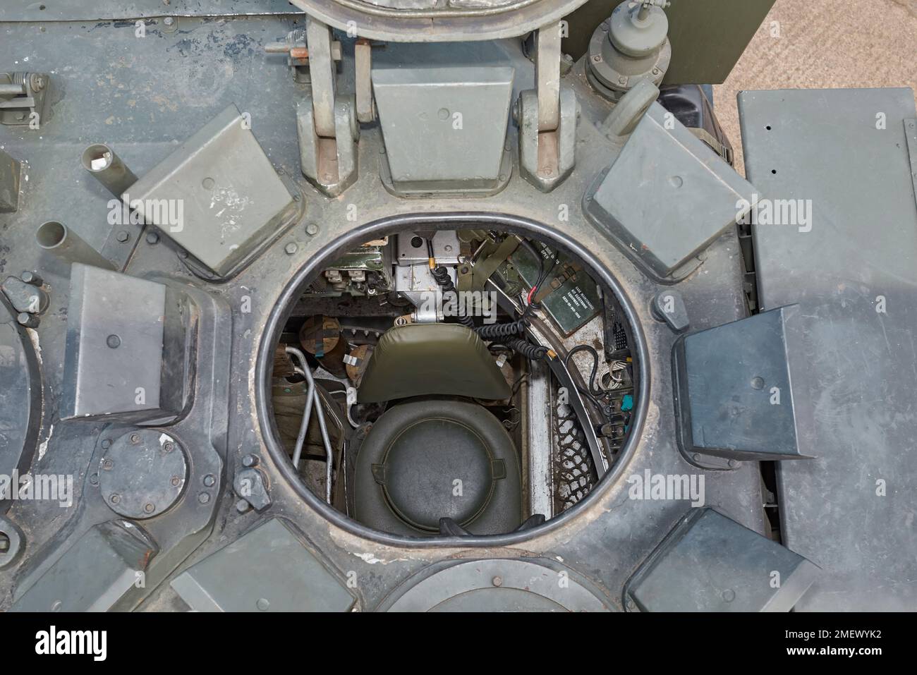 Scorpion Tank CVRT Vol 5, Commander's hatch opened Stock Photo - Alamy