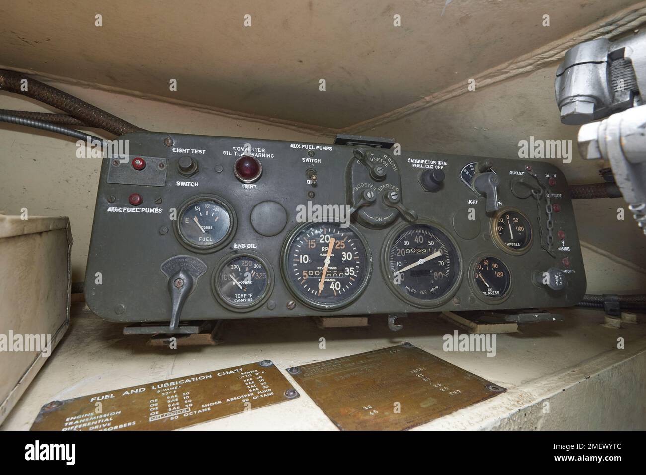 M18 Hellcat, Instrument Panel Stock Photo - Alamy