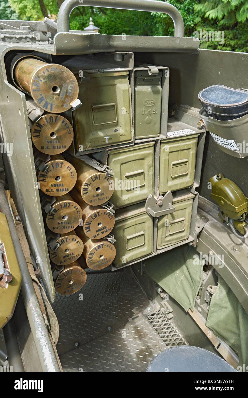 M18 Hellcat, Spare Shells and Ammunition Stock Photo - Alamy
