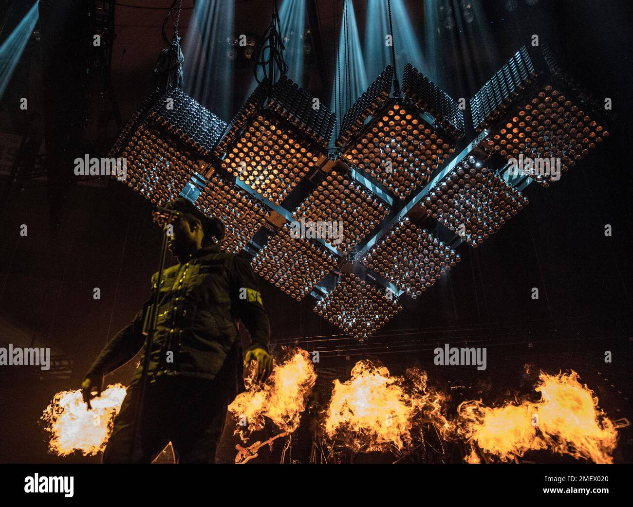 The Weeknd in concert at Madison Square Garden in New York City Stock ...