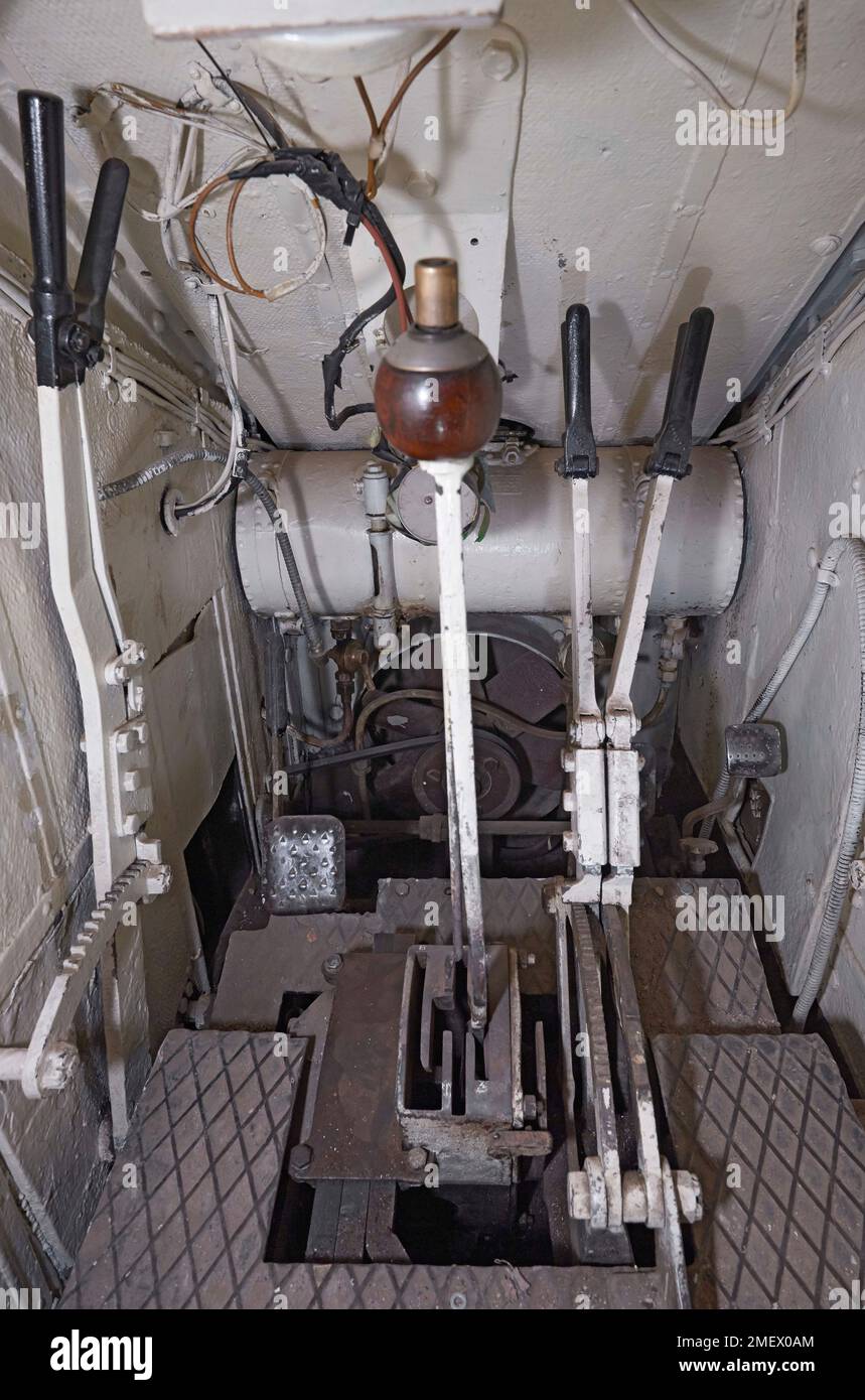 Vickers Medium Mark I, Driver's controls Stock Photo - Alamy