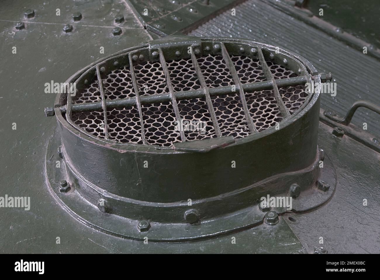 Vickers Medium Mark I, Engine ventilation Stock Photo - Alamy