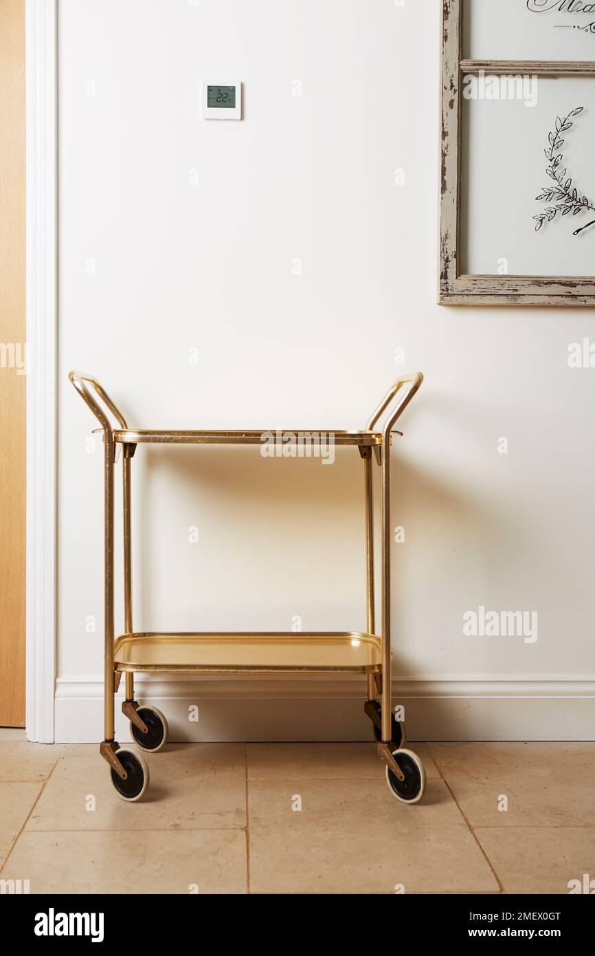 Empty cocktail trolley Stock Photo - Alamy