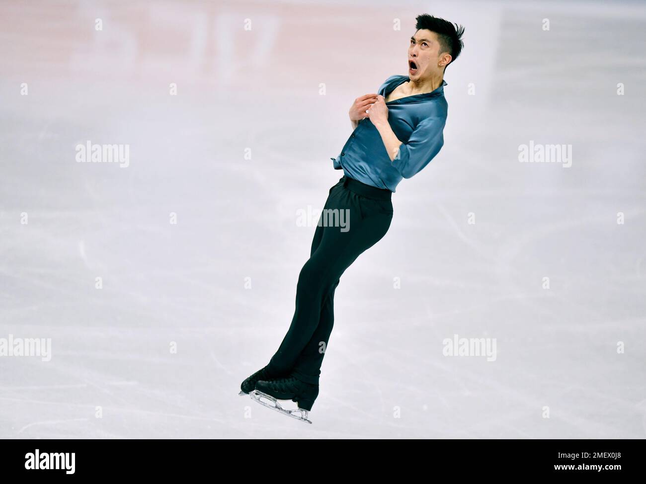 Han Yan of China performs during the Men Free Skating Program at the ...