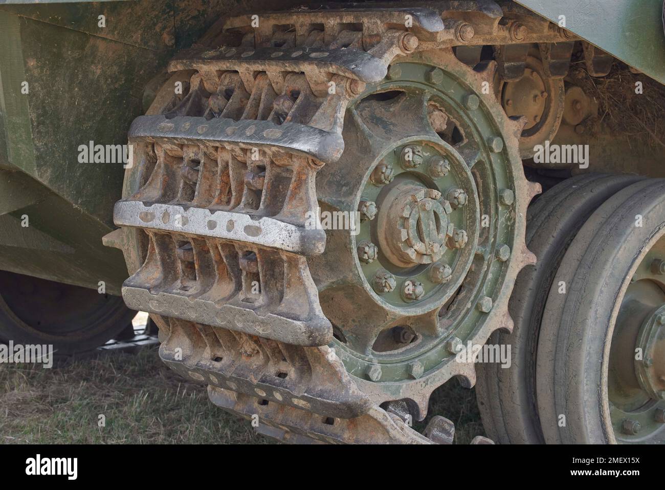 Centurion Mk 13, Drive sprocket and tracks Stock Photo - Alamy