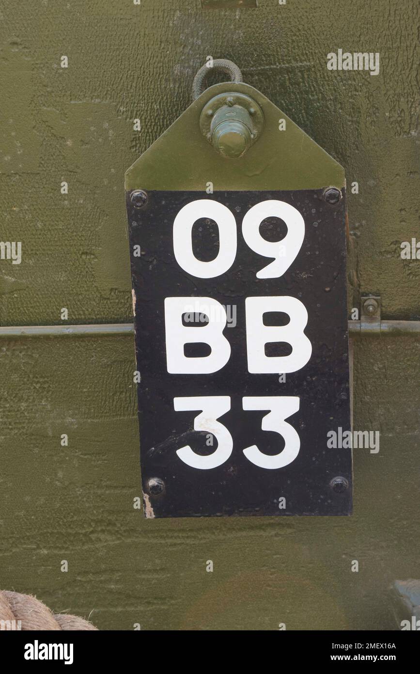 Centurion Mk 13, Number plate Stock Photo - Alamy