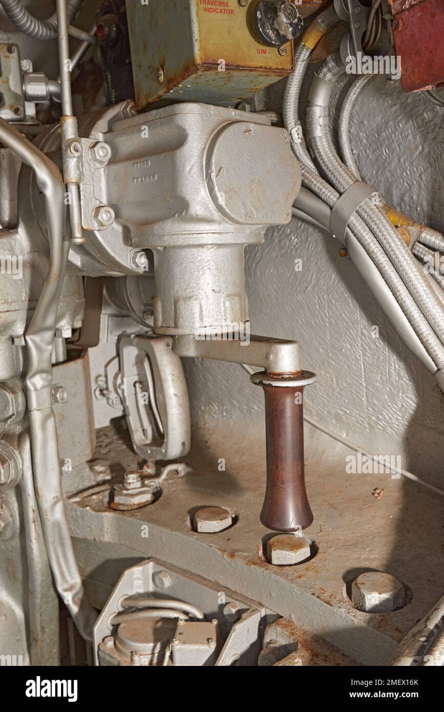 Centurion Mk 13, Turret traverse handle Stock Photo - Alamy