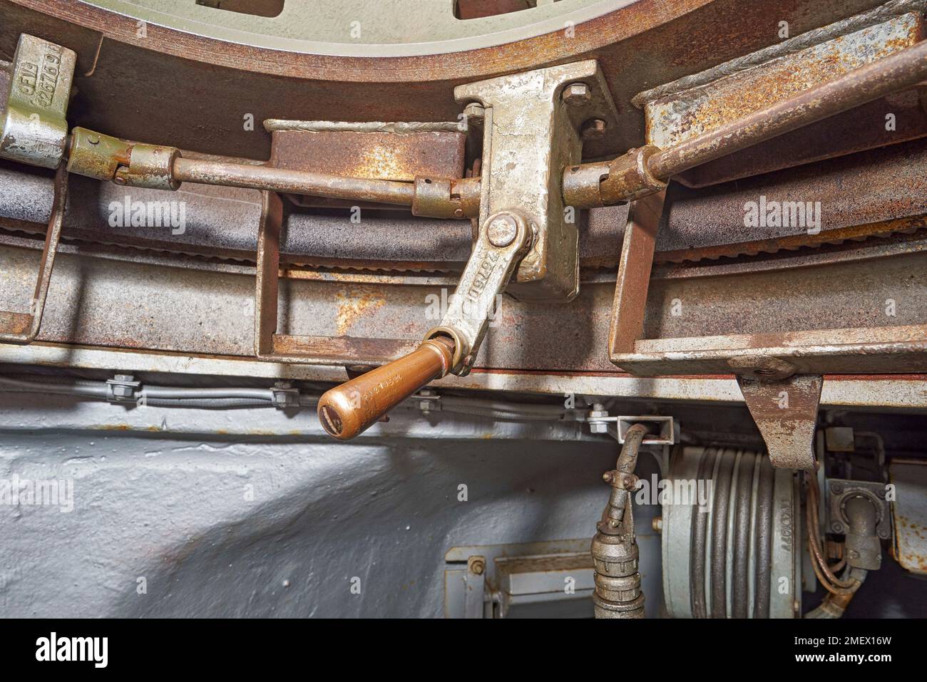 Centurion Mk 13, Hatch elevation handle Stock Photo - Alamy