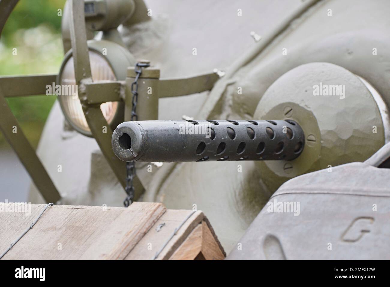 M4 Sherman, Co-driver's machine-gun Stock Photo - Alamy