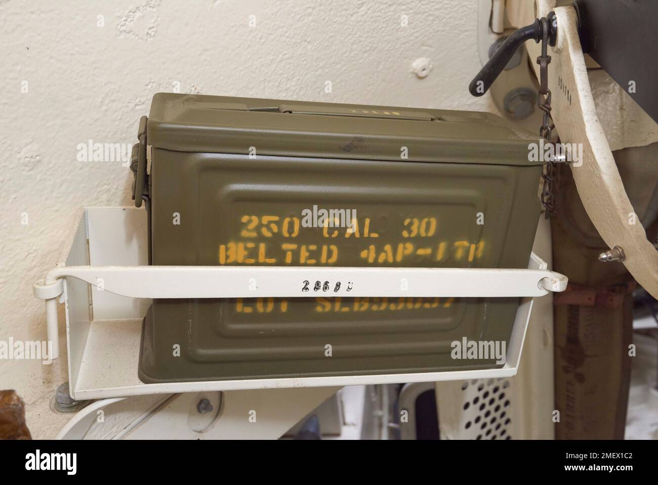 M4 Sherman, Machine gun ammunition Stock Photo - Alamy