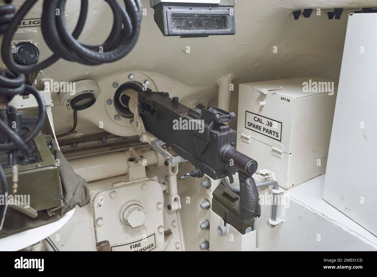 M4 Sherman, Co-driver's machine-gun Stock Photo - Alamy