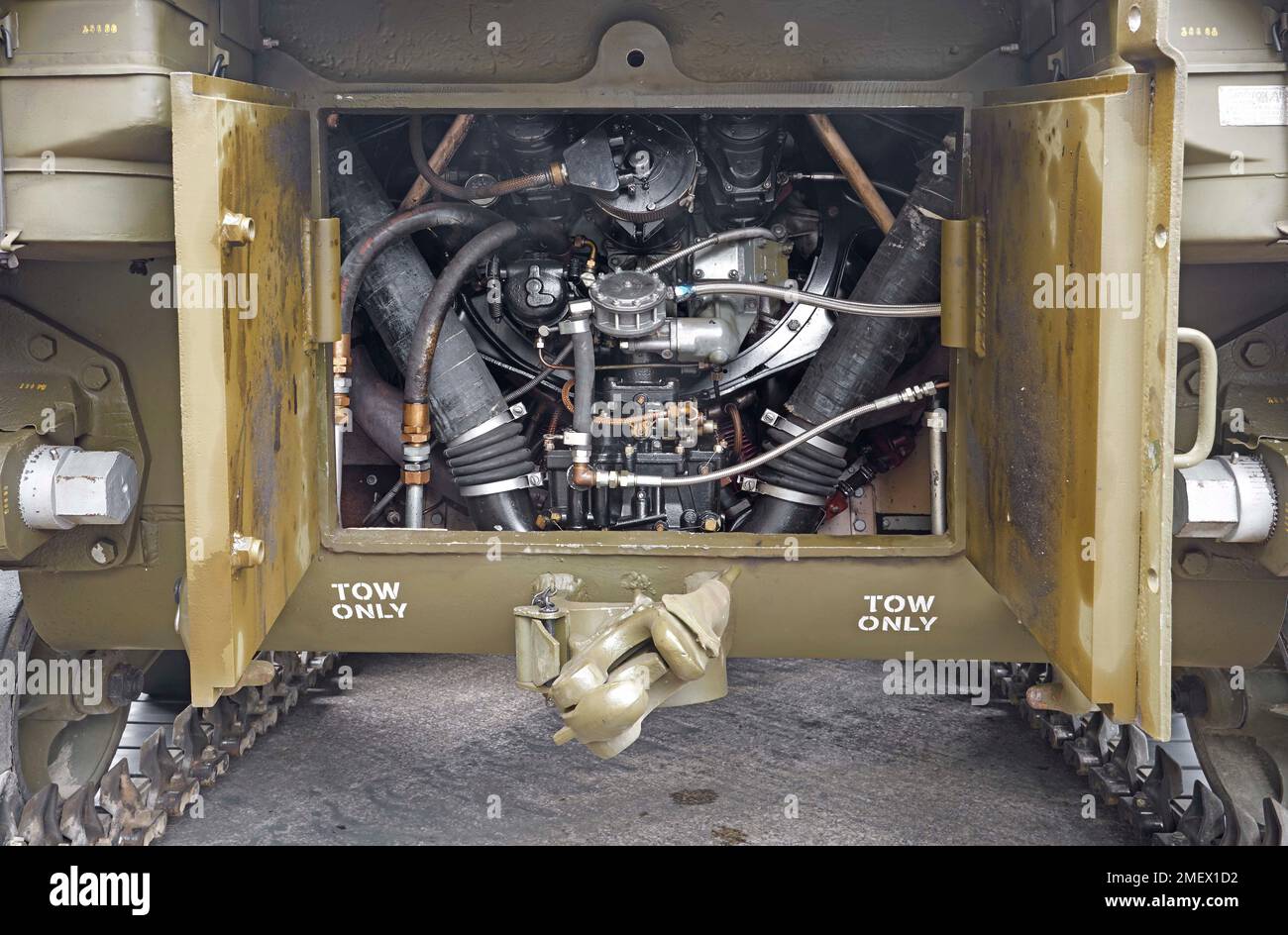 M4 Sherman, Engine bay (open Stock Photo - Alamy