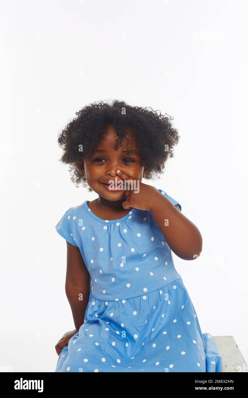 Little girl playing, making faces (Model age - 2 years Stock Photo - Alamy
