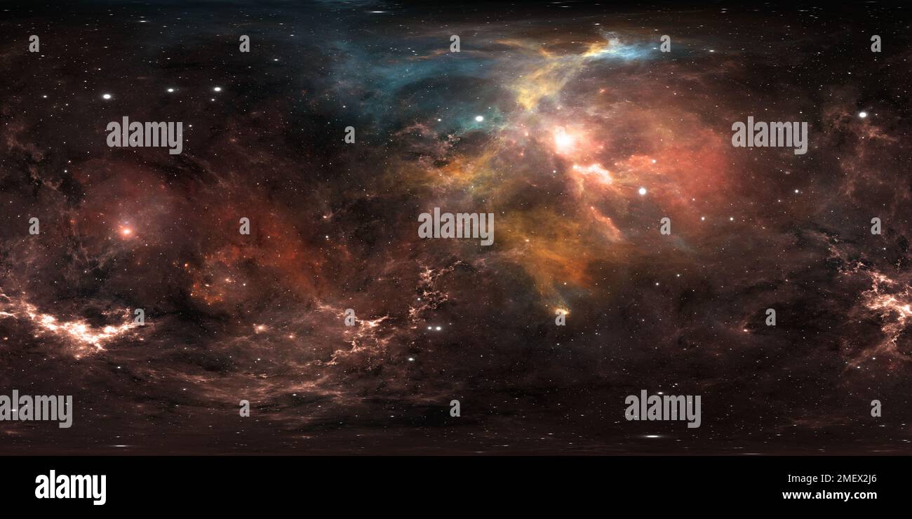 Virtual reality environment 360 HDRI map. Space equirectangular ...