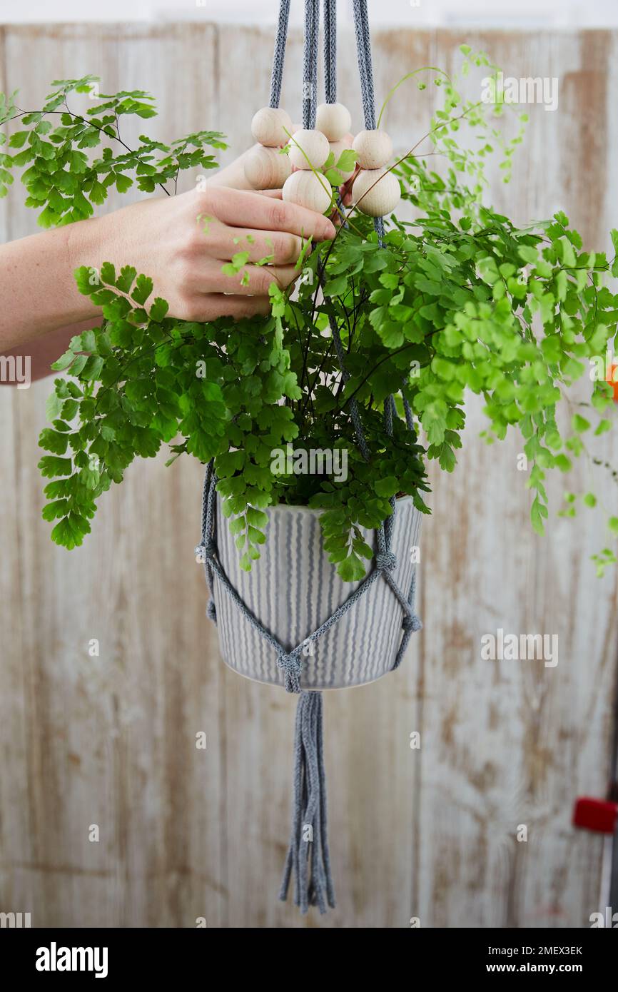 Macrame finished project Stock Photo - Alamy