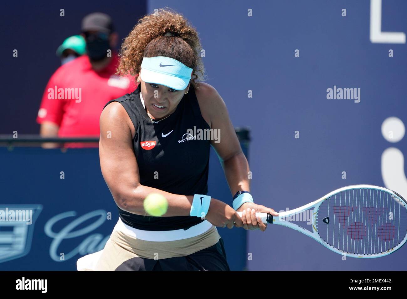 Naomi Osaka of Japan returns to Ajla Tomljanovic of Australia during ...