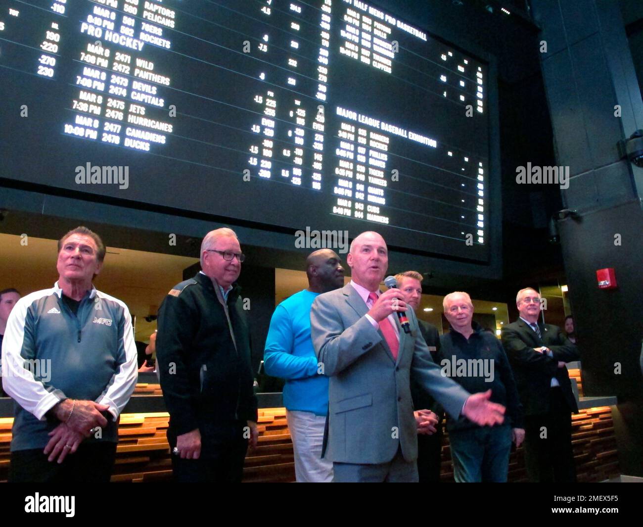 File-In this March 8, 2019 photo, Steve Callender, senior vice ...