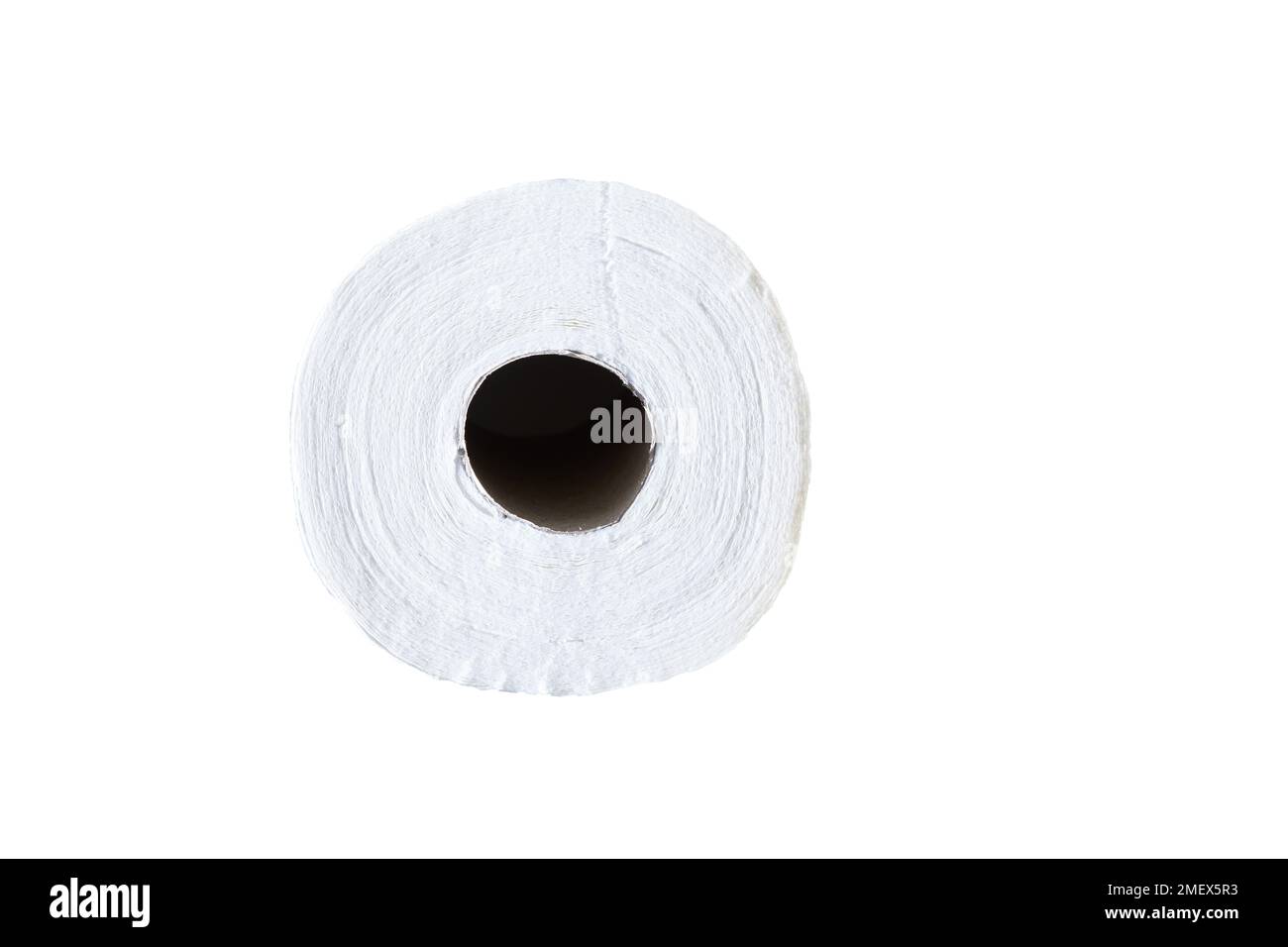 Round toilet roll from above at an angle 2 Stock Photo - Alamy