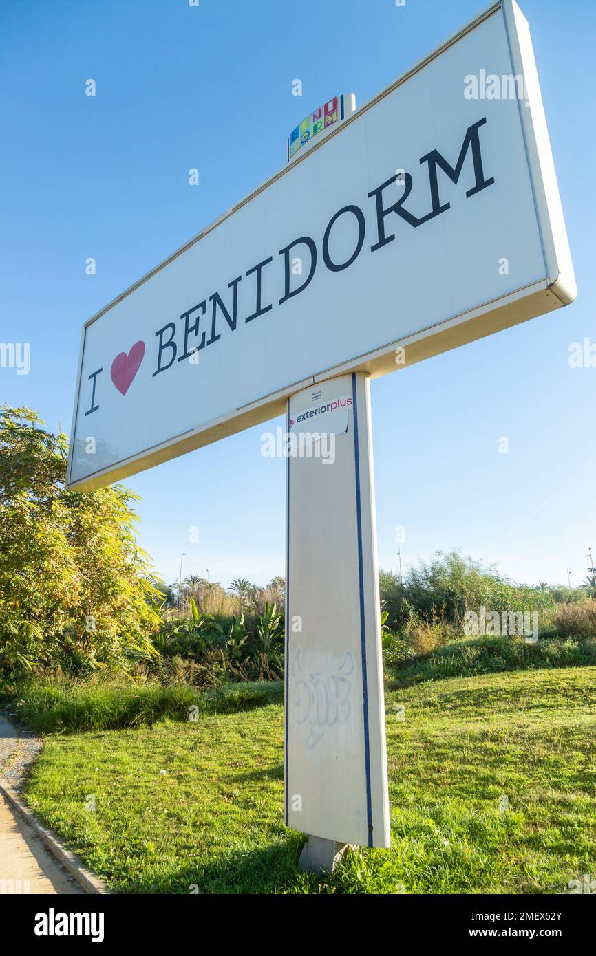 I love benidorm hi-res stock photography and images - Alamy