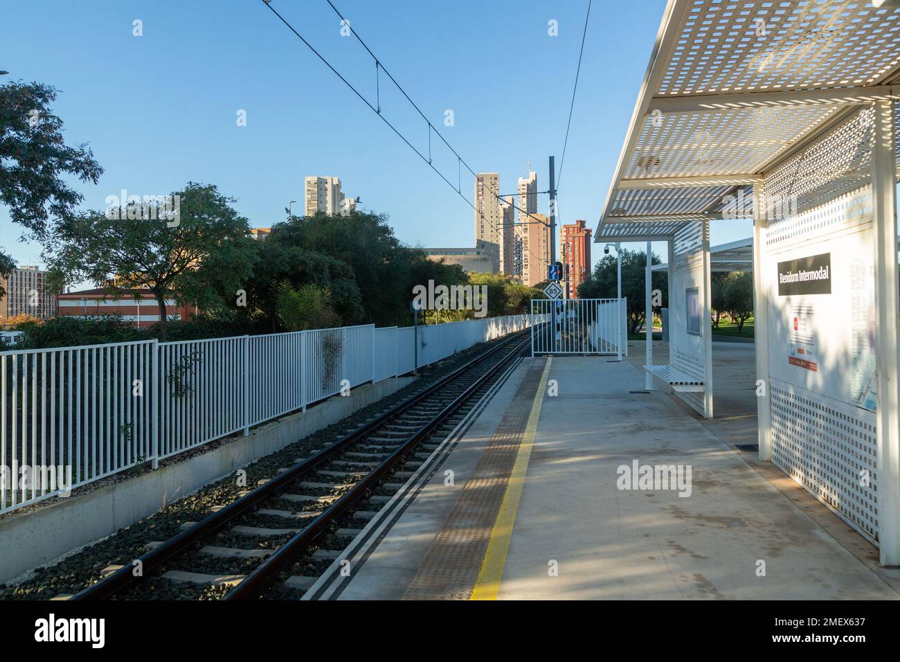 Benidorm Intermodal train station Stock Photo - Alamy