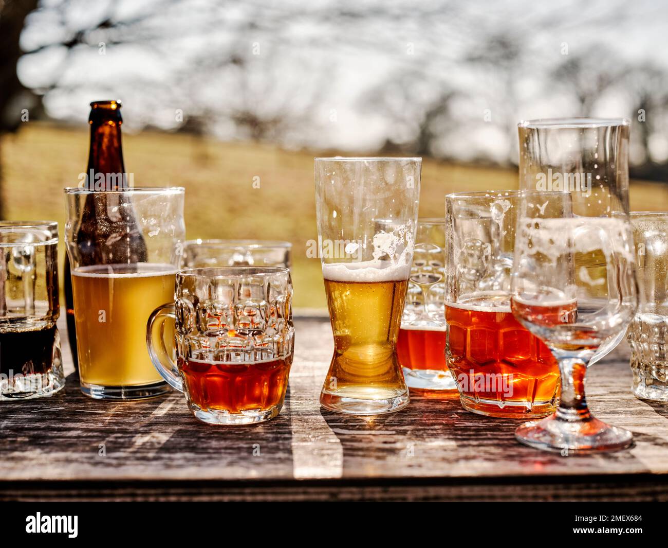 Different shaped beer glasses hi-res stock photography and images - Alamy