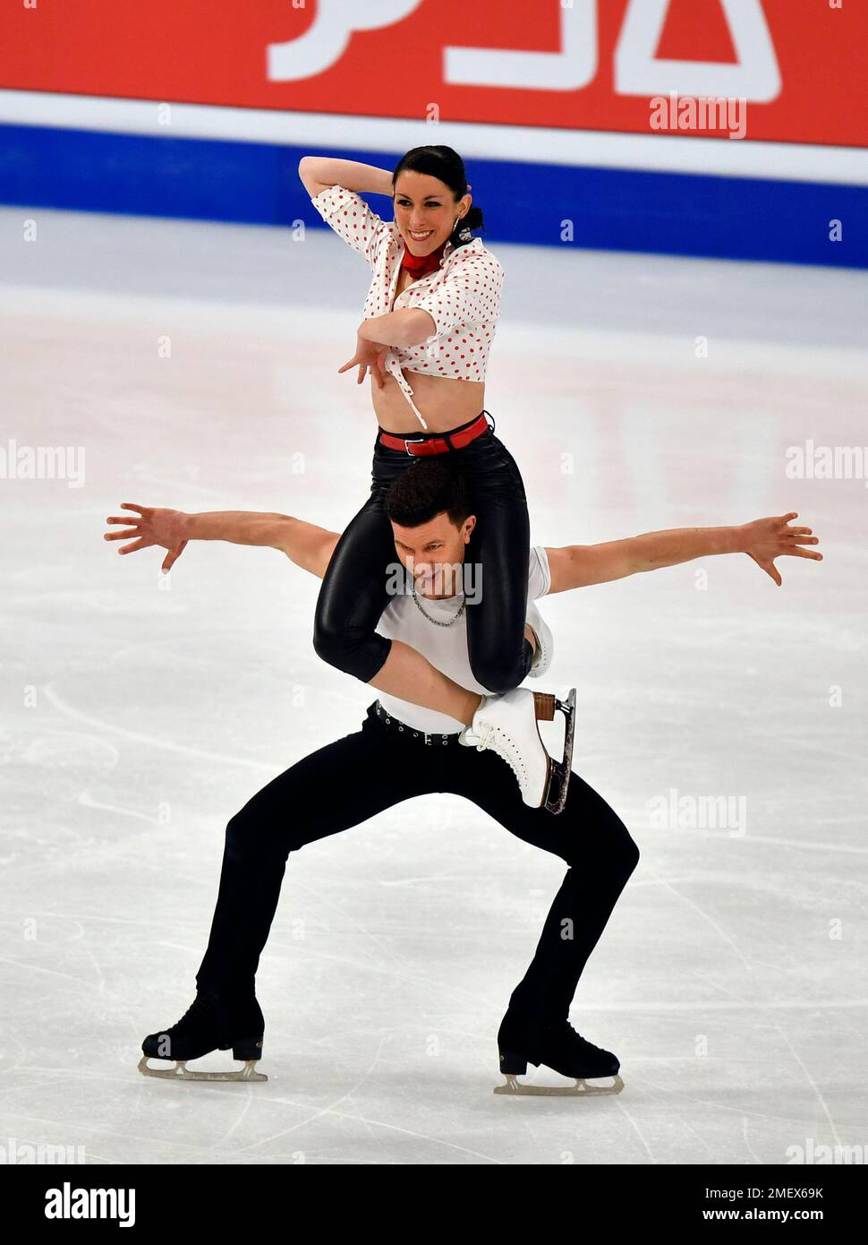 Charlene Guignard and Marco Fabbri of Italy perform during the Ice ...