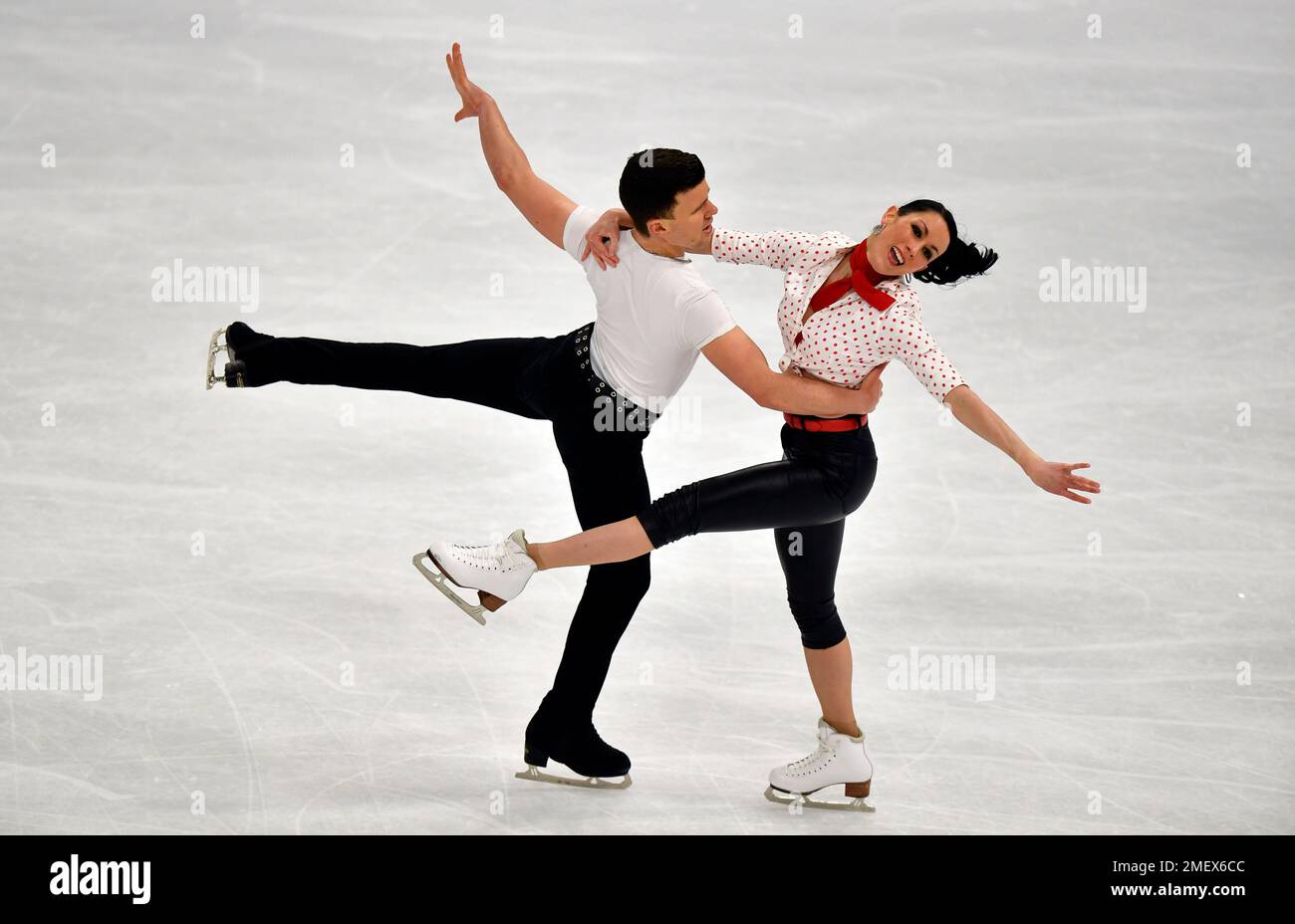 Charlene Guignard and Marco Fabbri of Italy perform during the Ice ...