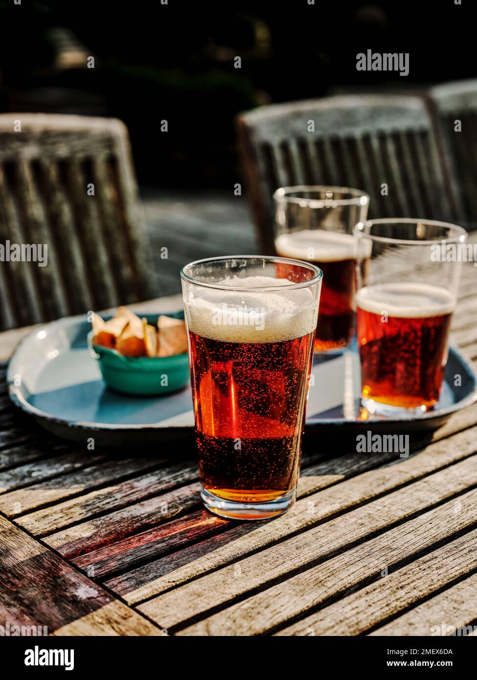 Beers on tray hi-res stock photography and images - Alamy