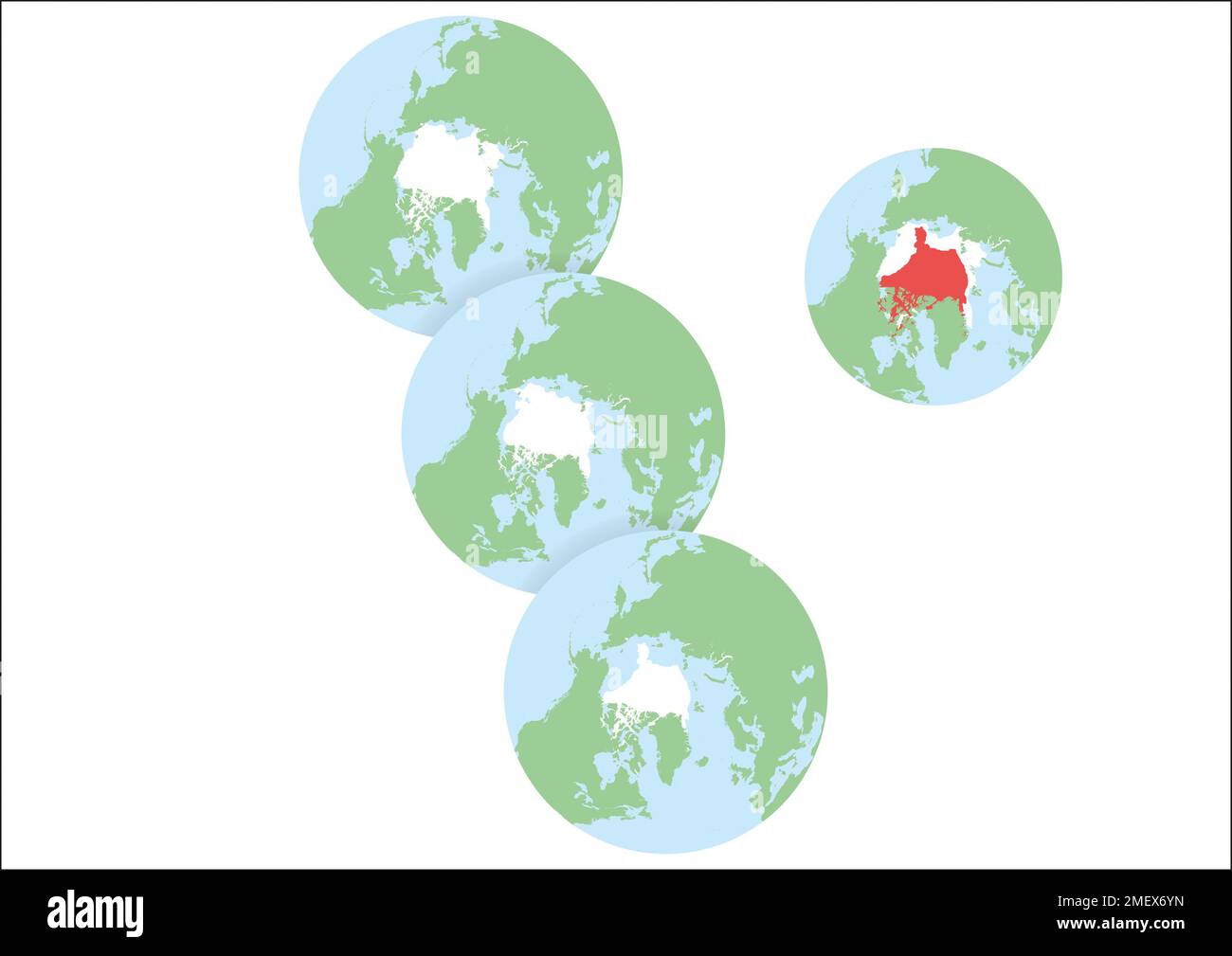 Shrinking polar ice caps Stock Photo - Alamy