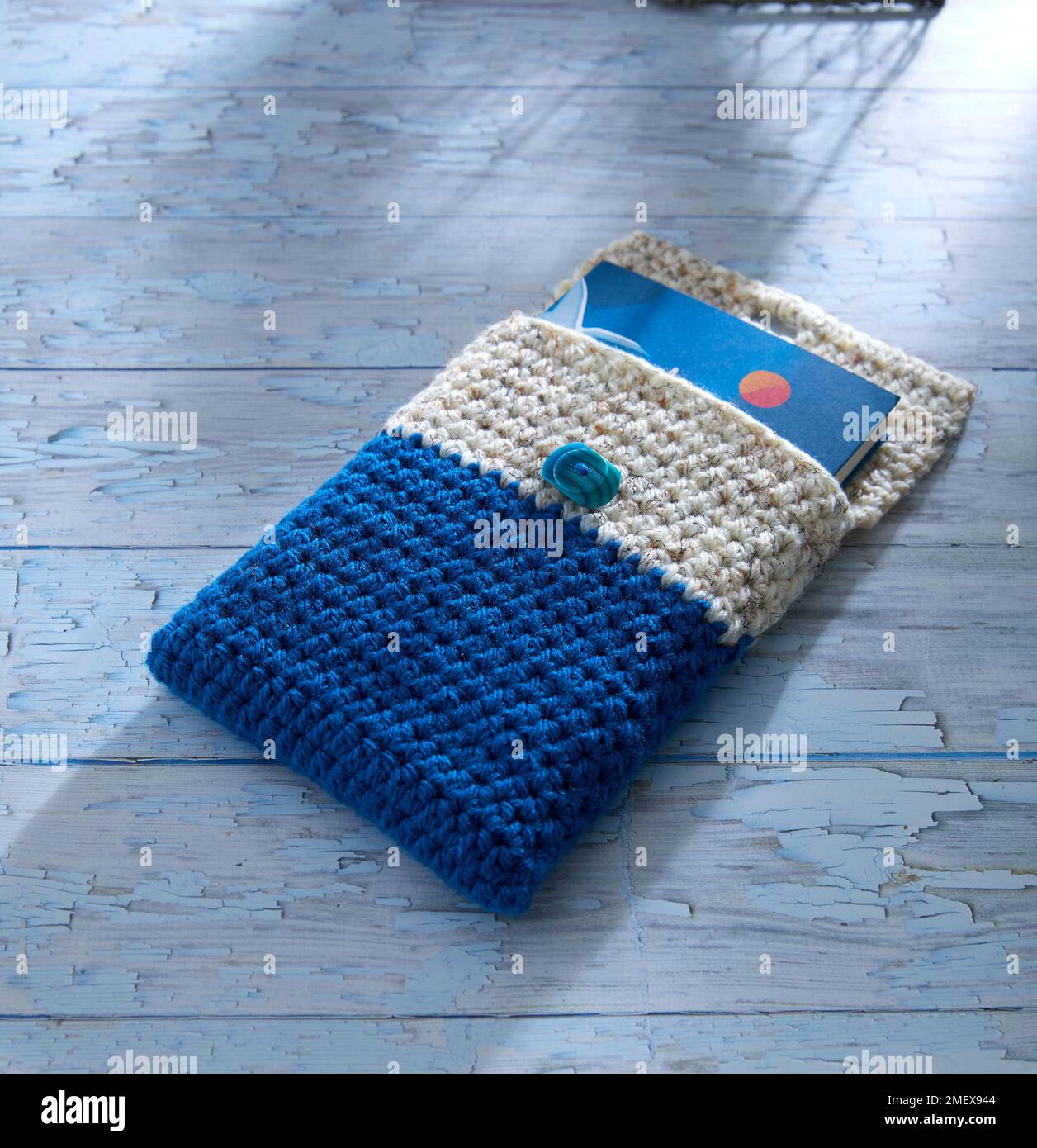 Crochet project-Book cover Stock Photo - Alamy